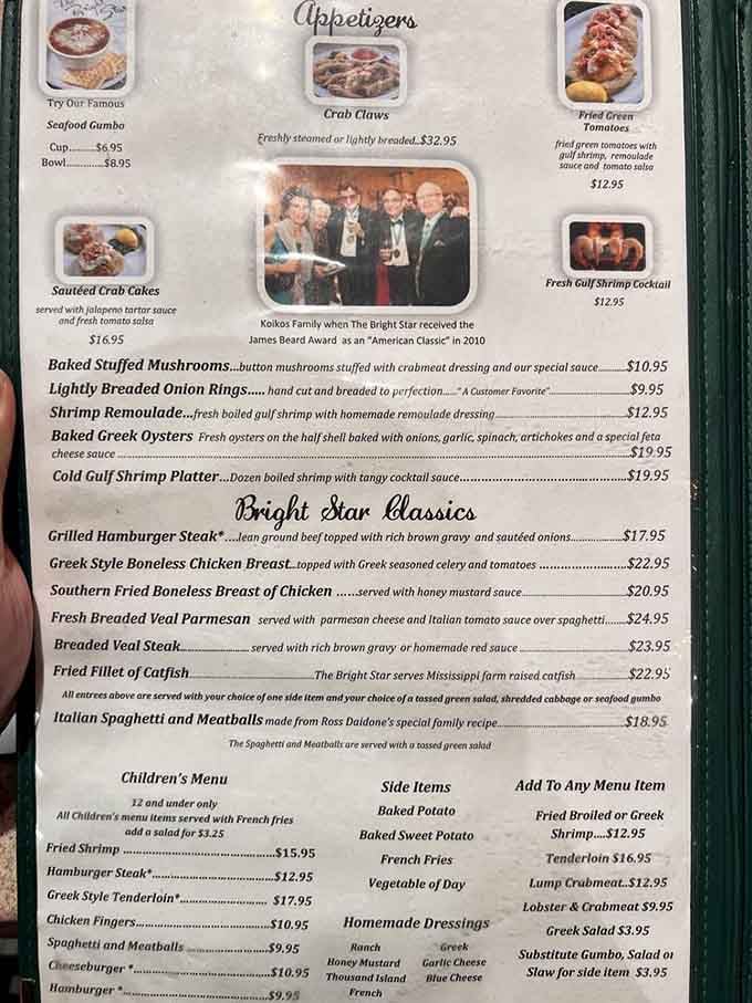 The menu reads like a greatest hits album where every track is someone's absolute favorite song.