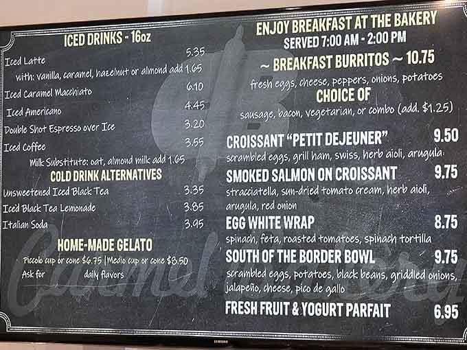 When the menu looks this good on a chalkboard, you know the food's going to be even better.