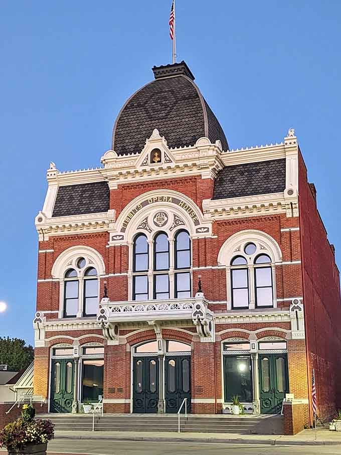 The Tibbits Opera House stands proud, proving culture and affordability can share the same zip code beautifully.