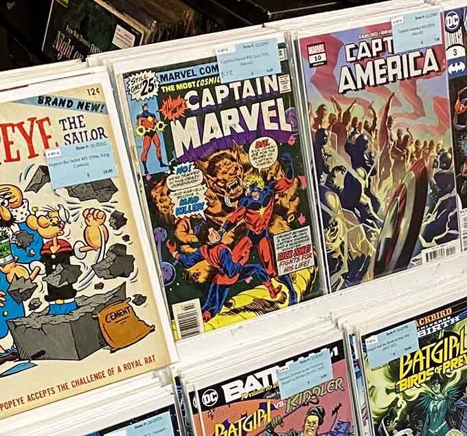 From Popeye to Captain Marvel, these vintage comics aren't just collectibles—they're portals to childhood afternoons when superheroes solved everything.