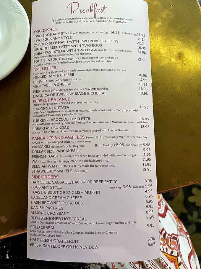 The breakfast menu reads like a greatest hits album, every dish a chart-topper worth ordering twice.