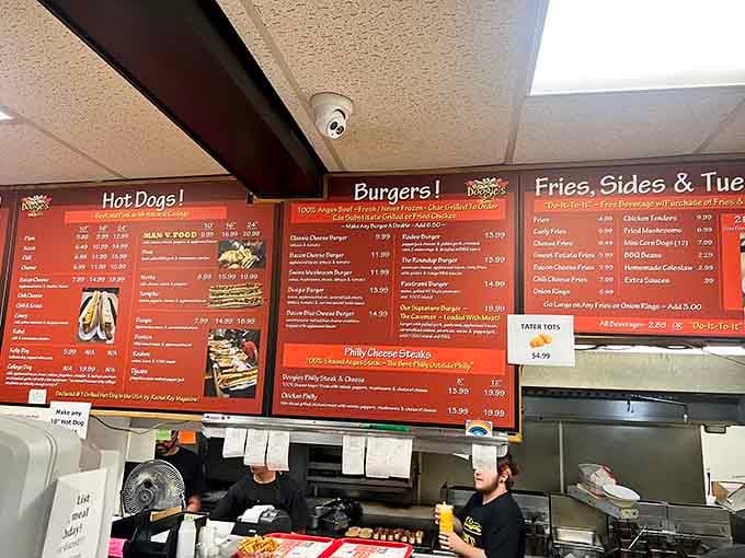 When menu boards require this much real estate, you know you're in for some serious eating decisions.