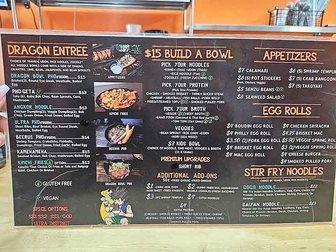 Build your own bowl or trust the masters, either way you're eating like a Z-fighter tonight.