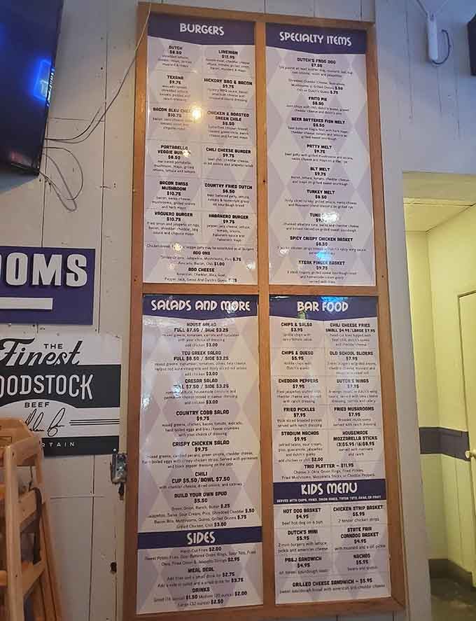 When the menu board requires this much space, you know you're in for some serious decision-making paralysis.