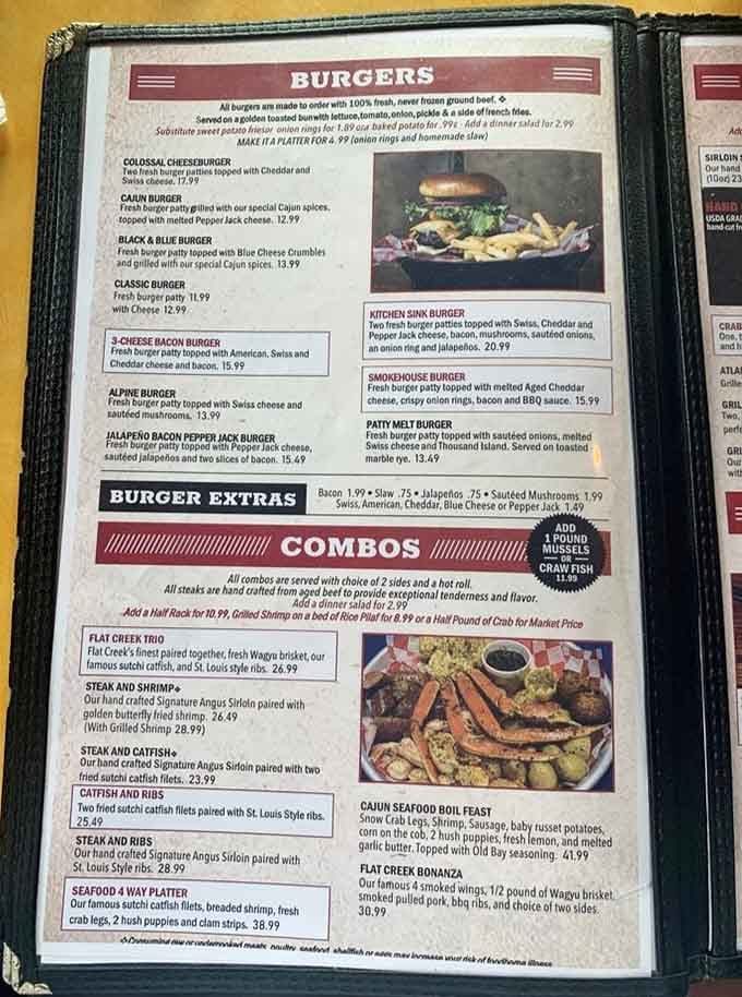 When the menu offers this many burger variations, you know someone's been thinking hard about beef perfection.