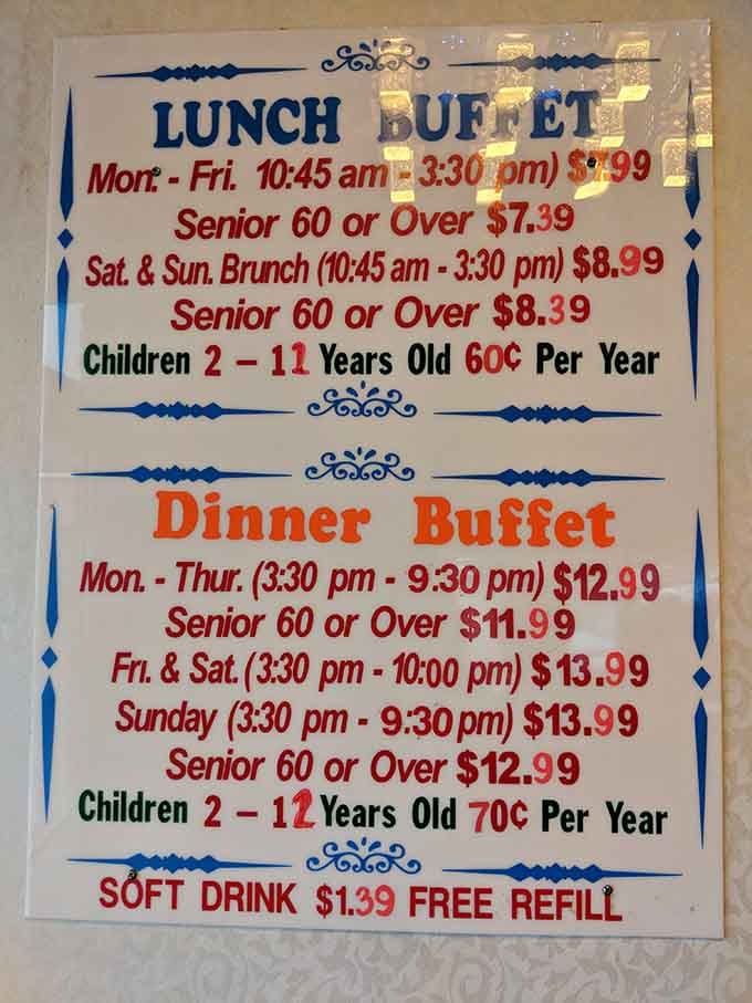 This menu board is basically a mathematical equation where everyone wins, especially your appetite and wallet.