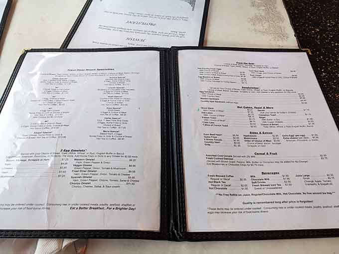 This menu reads like a love letter to breakfast, and you're about to fall head over heels.