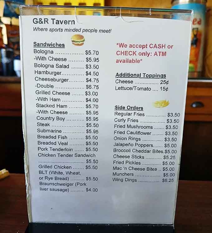 This menu proves simplicity wins: bologna reigns supreme, but there's plenty more to explore if you're feeling adventurous.