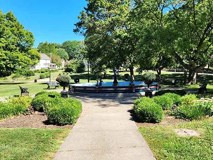 Grant Park offers the perfect spot to contemplate life's mysteries, like why you don't visit charming towns more often.