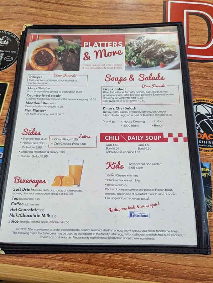 The menu promises comfort food classics done right, from hearty platters to satisfying soups.