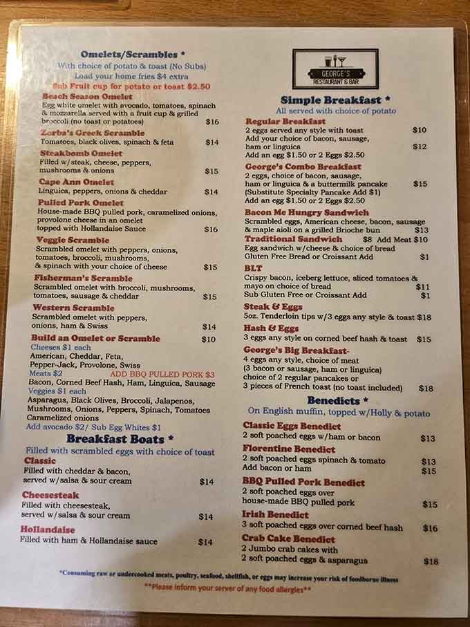 A menu that knows what it's doing: omelets, benedicts, and build-your-own options that let breakfast dreams come true.