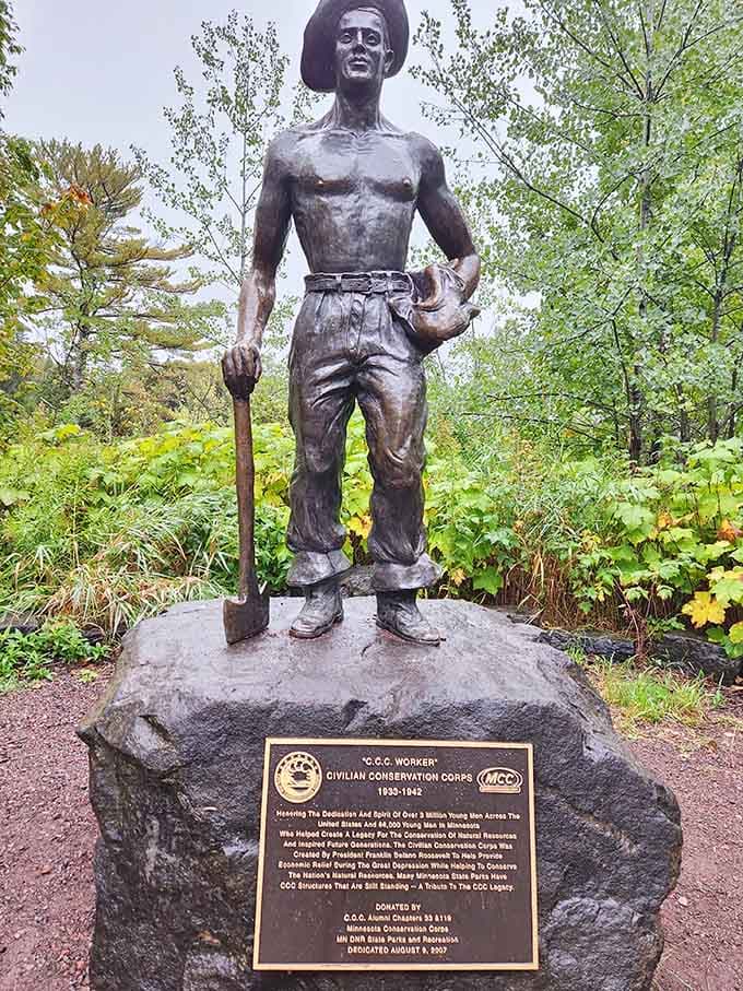 The CCC workers who built this park deserve their own action figures – true conservation superheroes in work boots.