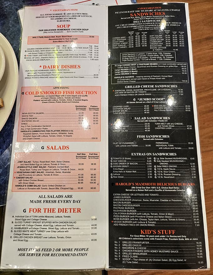 This menu reads like a novel, and every chapter ends with you needing bigger pants.