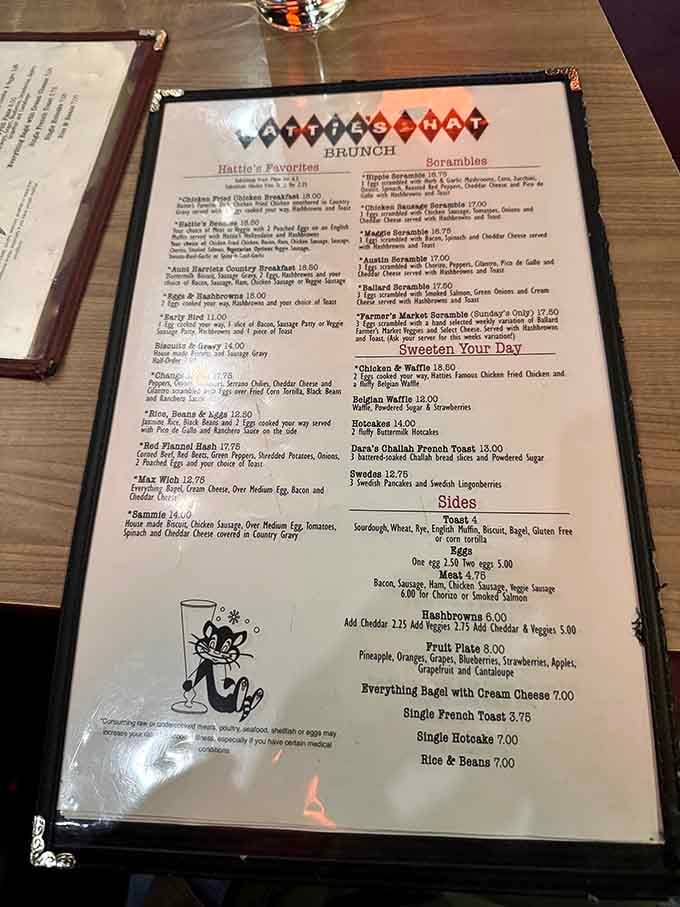 The brunch menu reads like a love letter to breakfast, with scrambles and benedicts stealing the show.