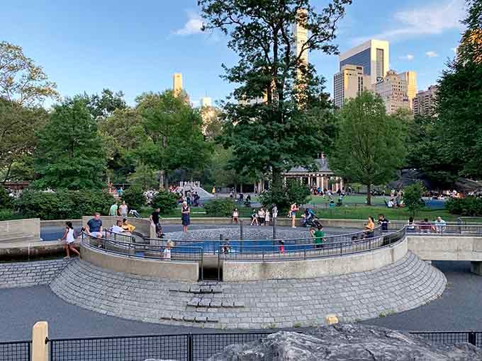 The water feature becomes the star attraction when temperatures rise, creating instant joy and soaked clothing for everyone involved.