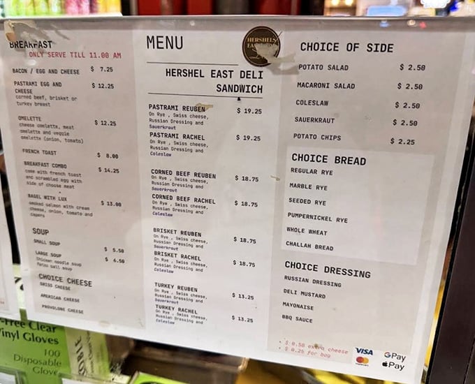 When your menu is this straightforward, you know they're spending time perfecting the food, not the marketing.