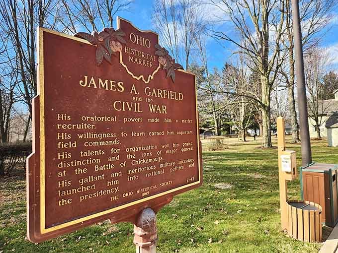 Ohio's presidential legacy runs deep, and this marker tells the story of a self-made leader's remarkable journey.