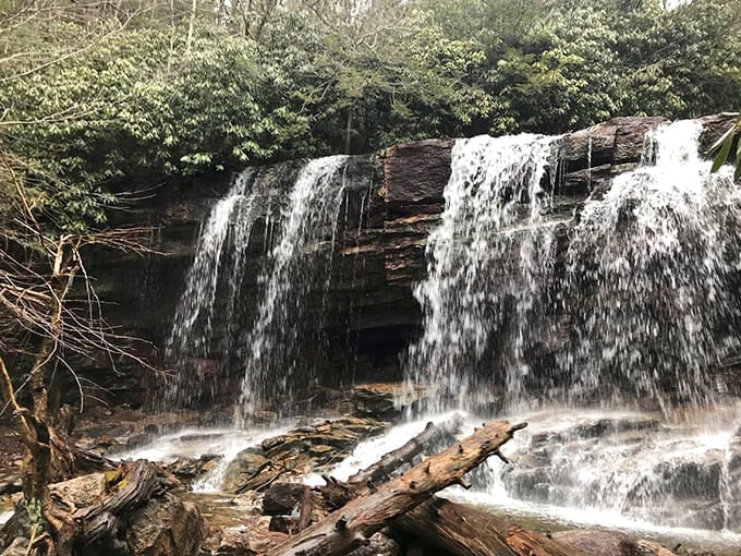 These cascading falls tumble through hemlocks with the kind of drama Mother Nature reserves for special occasions.
