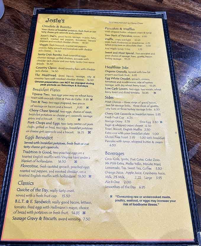 This menu reads like a love letter to breakfast, with options ranging from virtuous to gloriously indulgent.