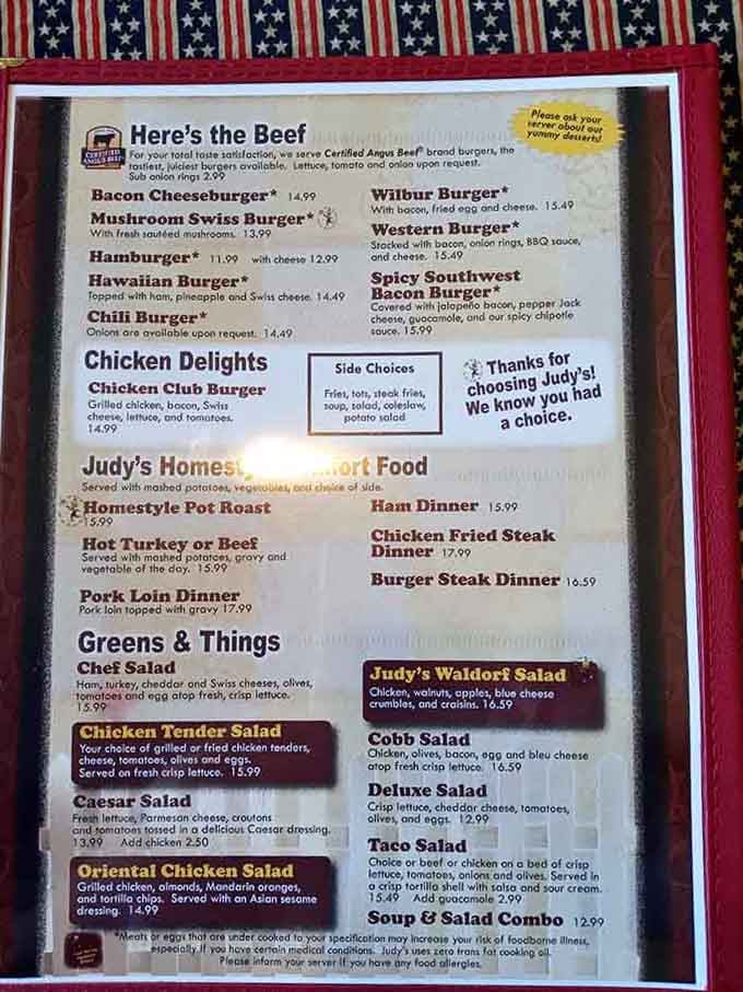 When a menu proudly displays Certified Angus Beef and homestyle comfort food, you know someone's priorities are exactly right here.