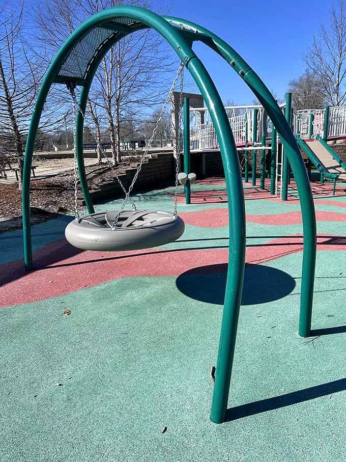 Sometimes the simple joy of a swing is all you need to remember what childhood felt like.