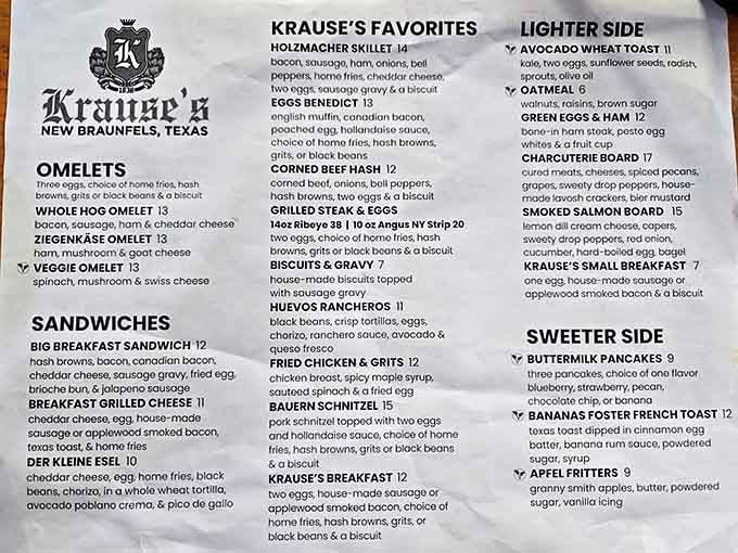This menu reads like a love letter to German cuisine, and every dish is ready to sweep you off your feet.