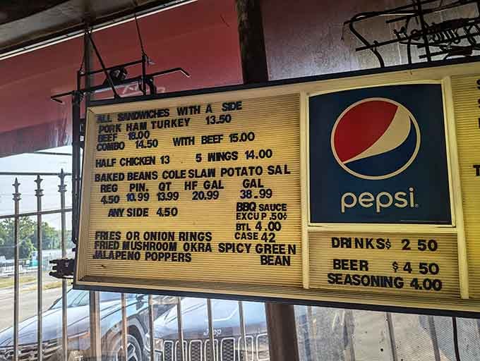 When your menu board looks like it survived the '70s, you know the priorities are firmly on the food.