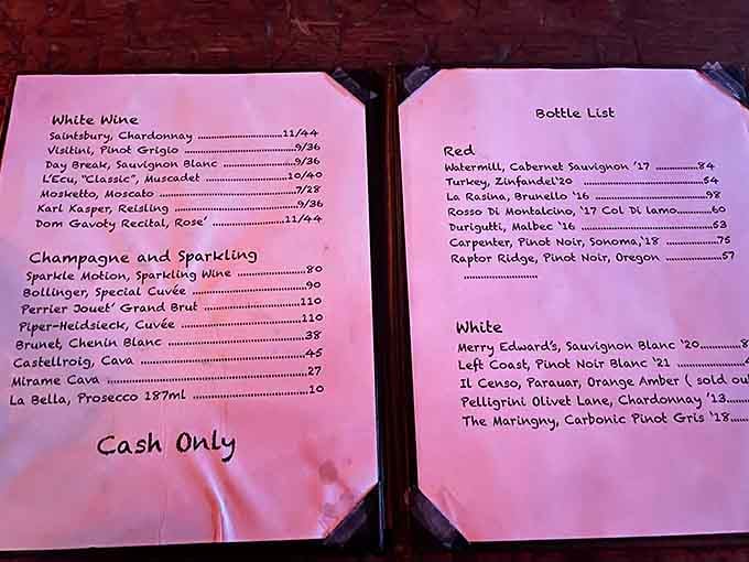 Cash only and handwritten menus: sometimes the old ways are simply the best ways to do business.