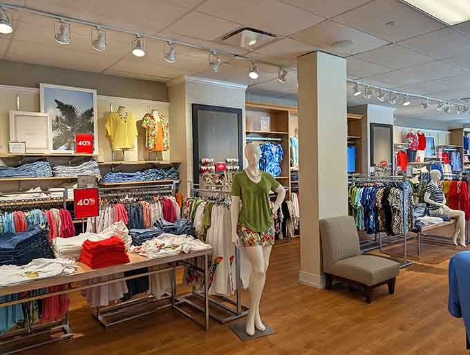 Mannequins sporting outfits at prices so reasonable, they seem to be smiling beneath their expressionless faces. The 40% off signs are the real fashion statement here.