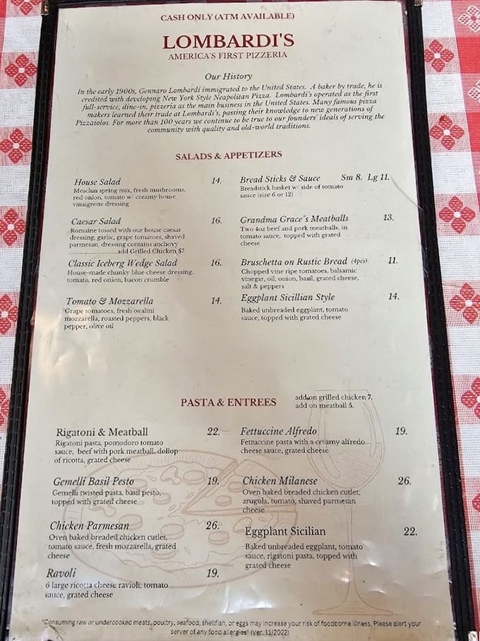 When the menu starts with "Our History," you know you're in for something special beyond just dinner.