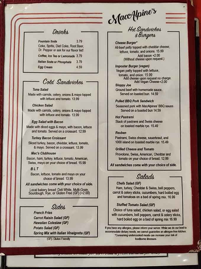 This menu proves that sometimes the best things in life are simple, delicious, and served with fries.