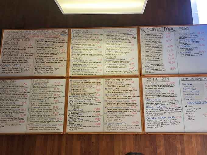 This menu board reads like the greatest novel ever written, except every chapter ends with you being completely satisfied.