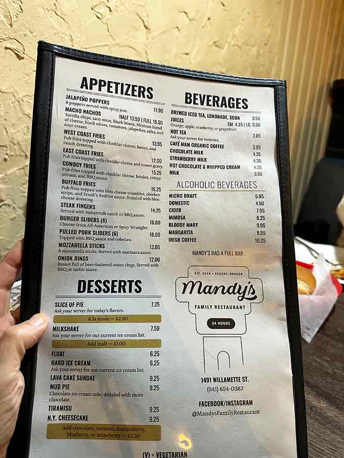 This menu reads like a love letter to American classics, with shakes thick enough to stand up and salute.