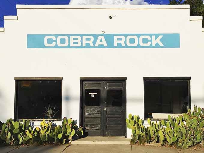 Cobra Rock proves that even the buildings in Marfa have an artistic edge and mysterious desert charm.