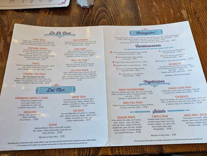 This menu reads like a greatest hits album of breakfast, with American classics and Mexican favorites sharing the stage.