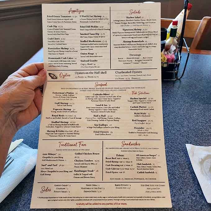 The menu reads like a love letter to the Gulf &ndash; each item promising a different maritime adventure without requiring a captain's license.