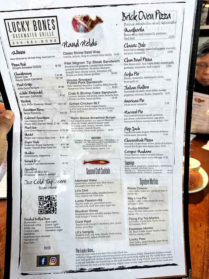 A menu that reads like a love letter to the sea. Choosing just one dish might be the hardest decision you'll make all vacation.