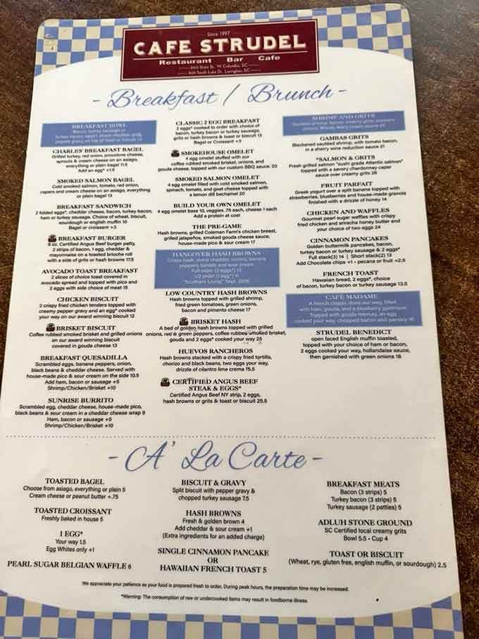 The menu reads like a love letter to breakfast, with hash browns playing the leading role in this delicious drama.