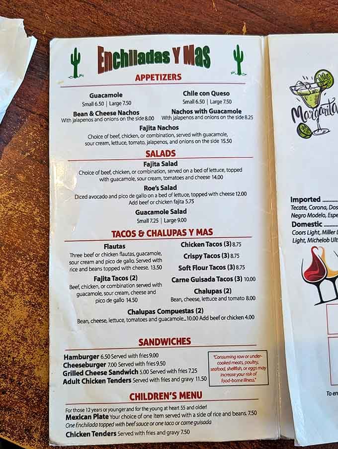 A menu that doesn't need fancy fonts or flowery descriptions&mdash;just the promise of Tex-Mex classics that have survived every food trend since disco.