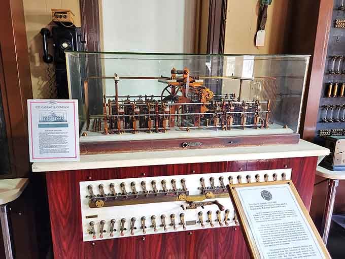 This intricate fire alarm system looks like steampunk art but actually saved lives across Michigan communities.