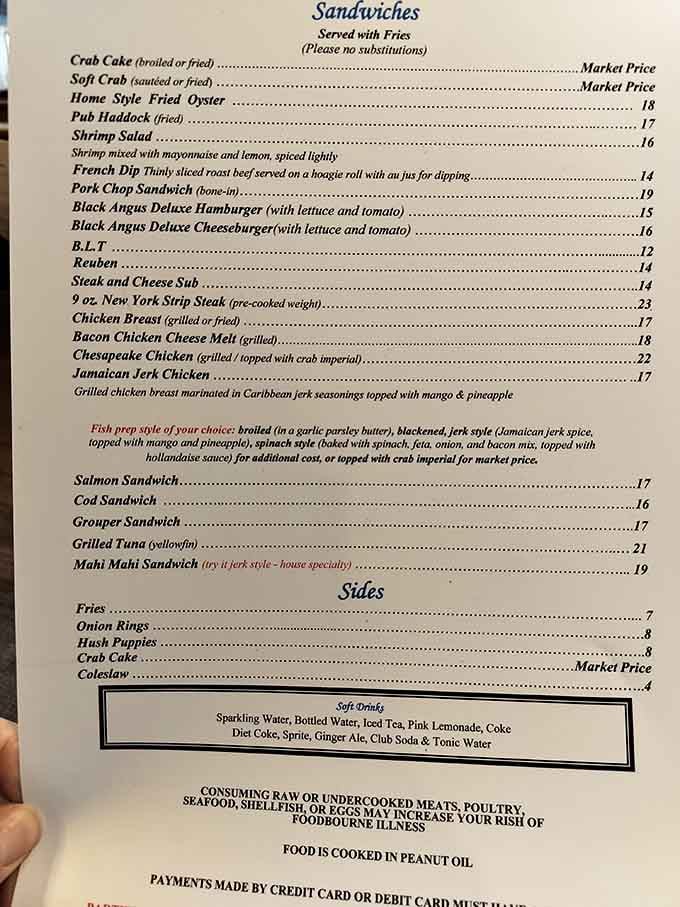 When the menu lists "Market Price" for crab, you know you're dealing with the real deal, not some landlocked impostor operation.