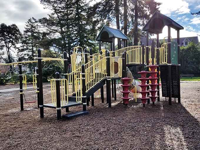 Mingus Park's playground equipment might not be fancy, but it's where actual kids play instead of posing for social media.