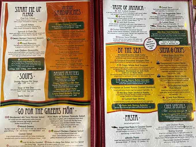 This menu reads like a greatest hits album of Caribbean cuisine, and trust me, there are no B-sides here.