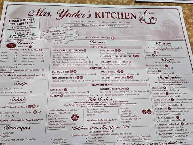 This menu reads like a greatest hits album of comfort food, minus the overproduced studio tricks.