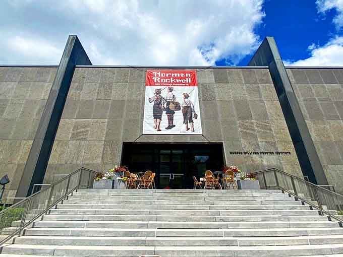 The Munson-Williams-Proctor Arts Institute stands like a modernist fortress guarding cultural treasures. Inside: Picassos. Outside: architectural eye candy.