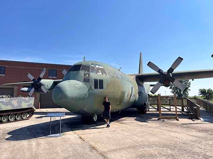 Step inside this massive C-130 Hercules and you'll instantly appreciate why it's been the workhorse of military transport for generations.