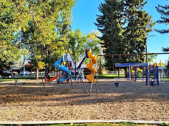 At Nephi's playground, childhood happens the old-fashioned way&mdash;outdoors, with actual physical activity, and not a charging port in sight.