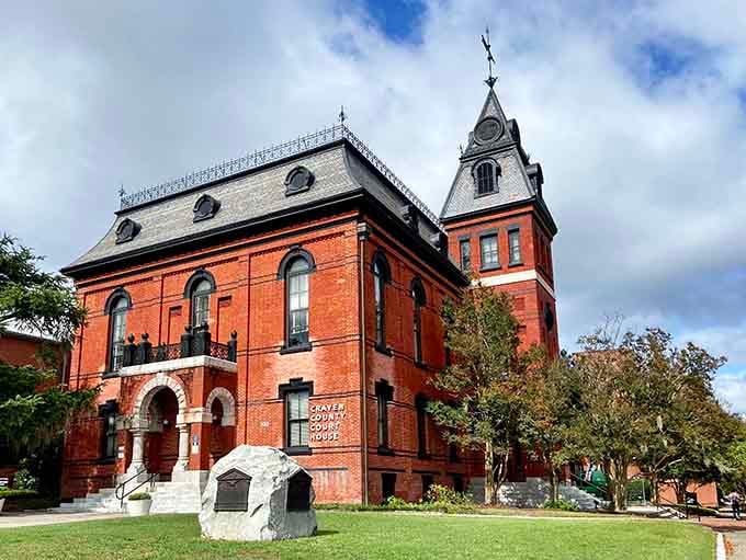 The Craven County Courthouse stands proud, reminding everyone that civic architecture used to mean something spectacular.