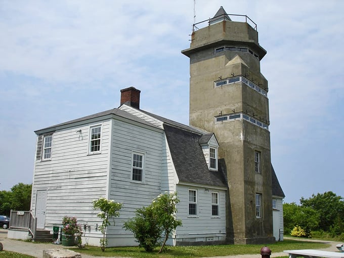 This WWII fire control tower once scanned for U-boats. Now it scans for whales, which is a much more pleasant job description.