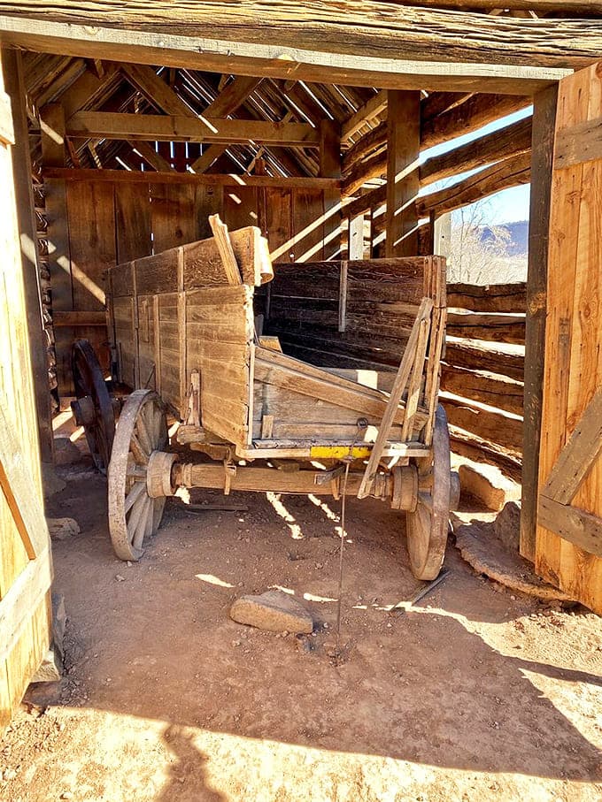This isn't your modern-day U-Haul&mdash;the preserved wagon speaks of journeys measured not in miles, but in determination and hope.